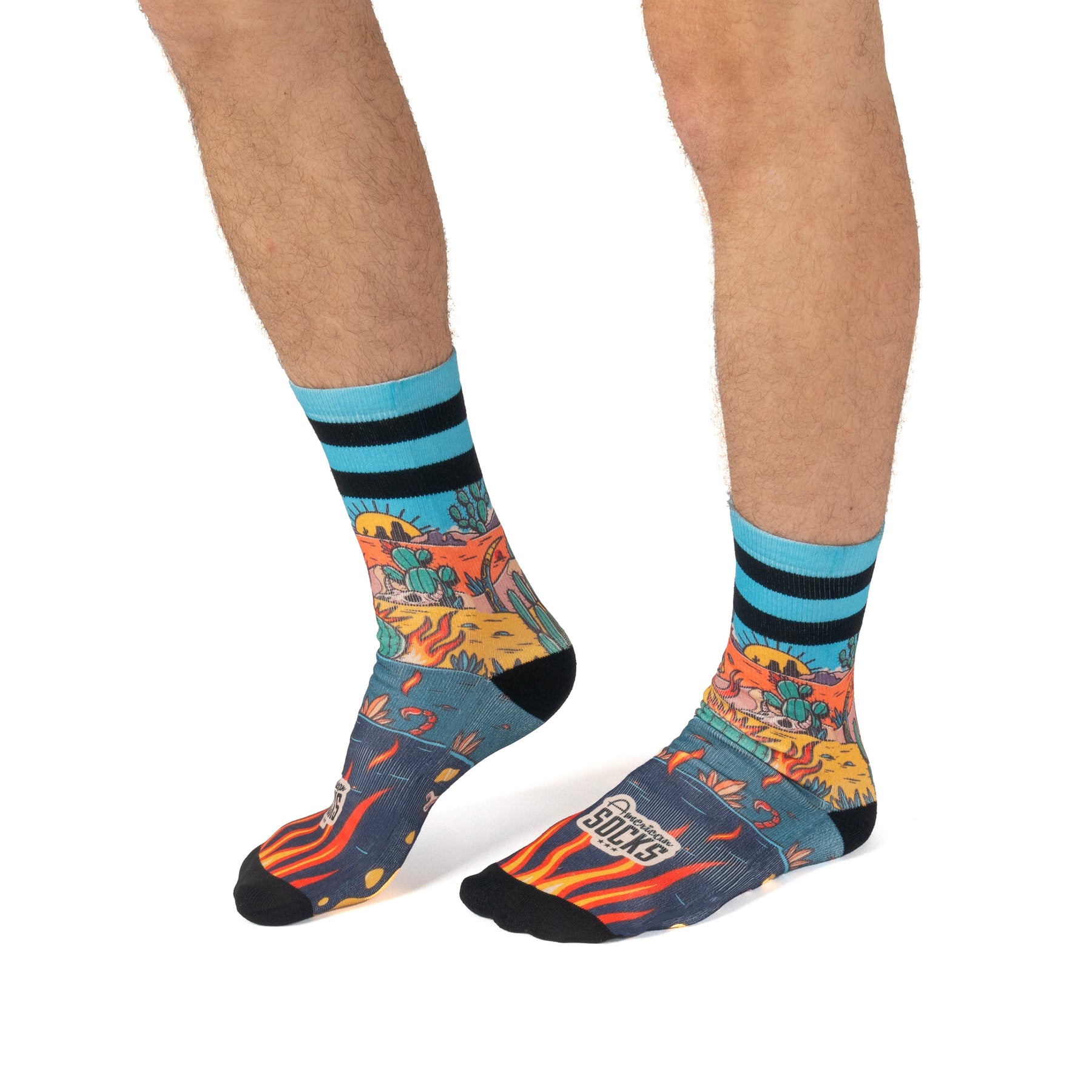 AMERICAN SOCKS | Cool Socks with Illustrations | Rattlesnake - Mid High
