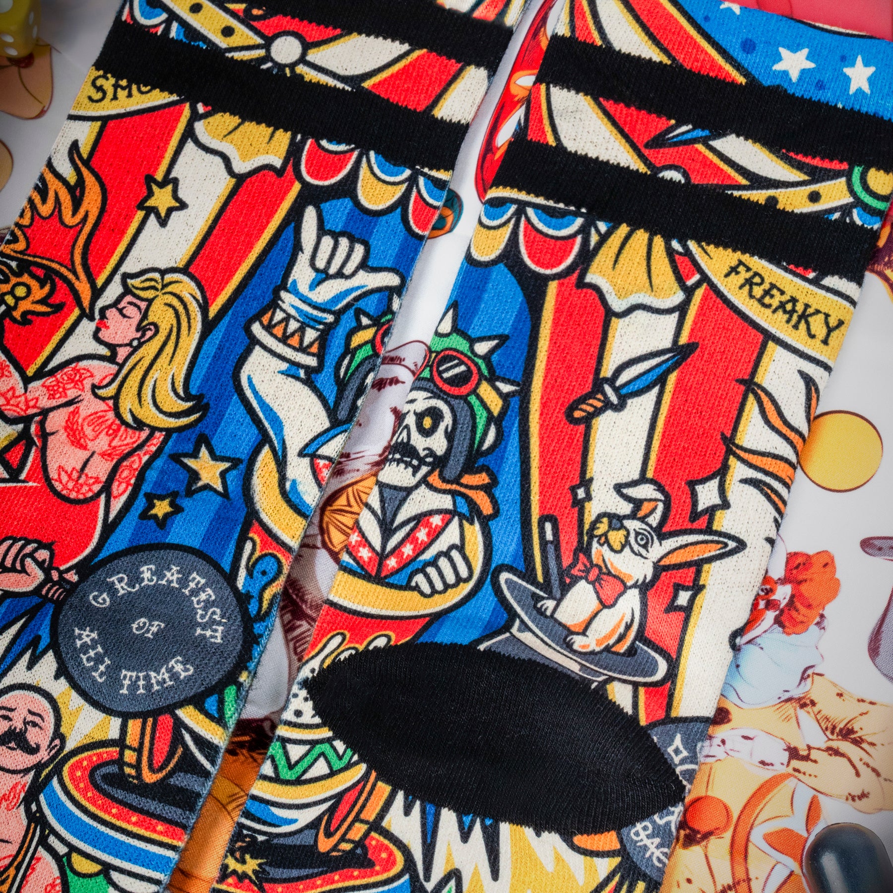 Socks with Graphics | Circus - Mid High Socks