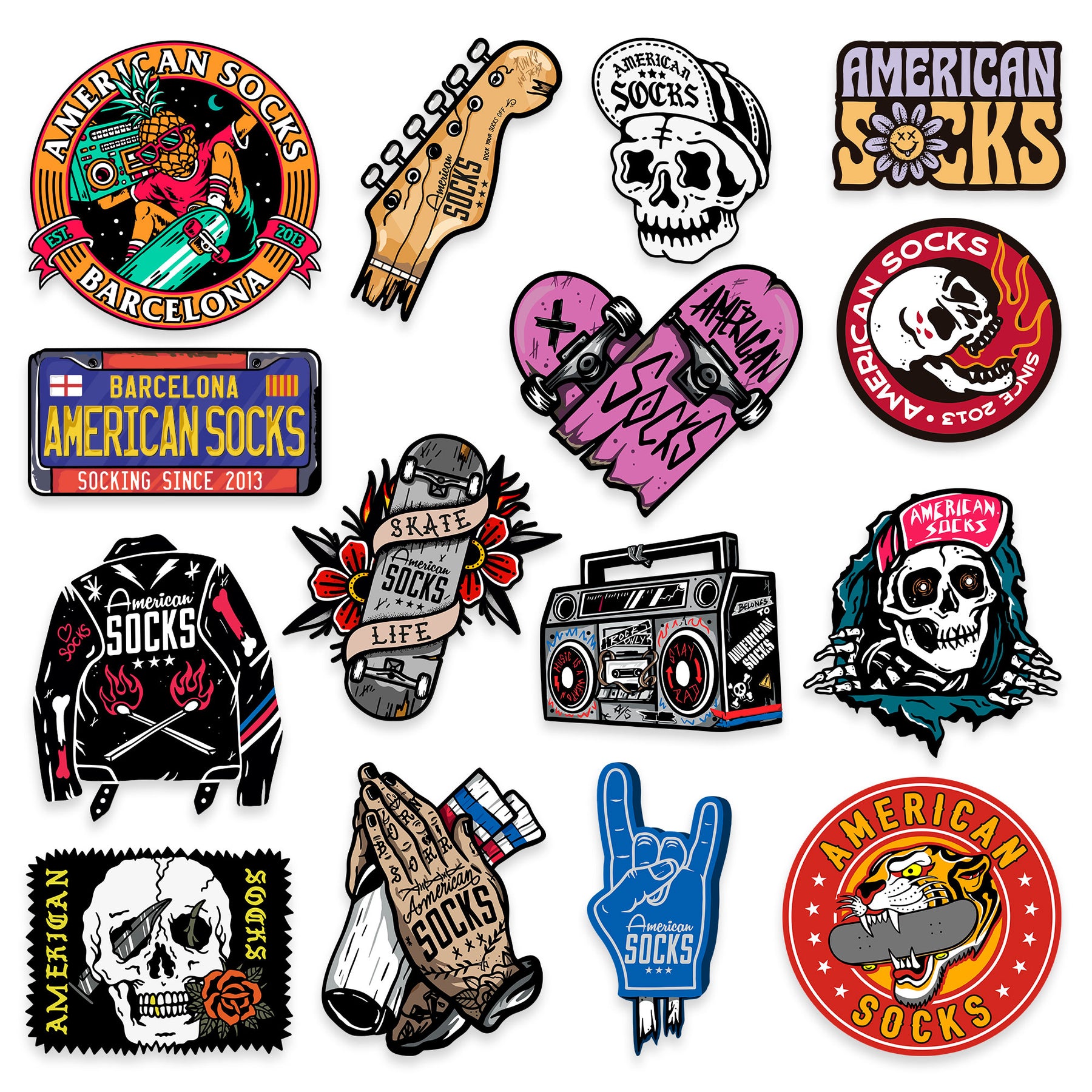 AMERICAN SOCKS ® Official Shop | Stickers | Classic - Sticker Pack